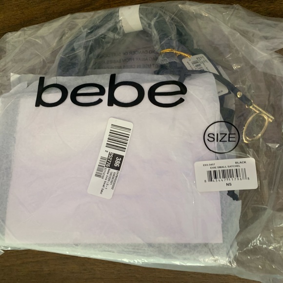 bebe | Bags | New Bebe Evie Small Satchel In Blackgold | Poshmark